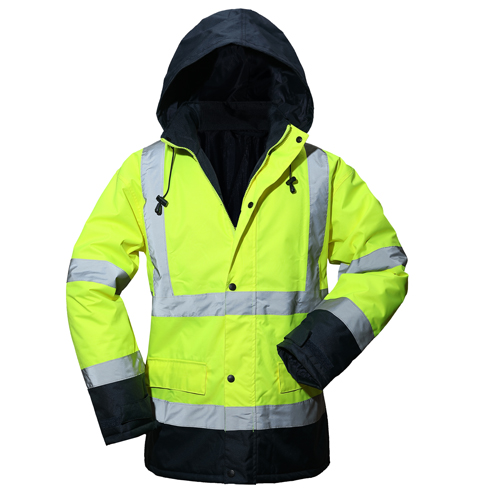 Two-tone fluorescent parka - lsasafety