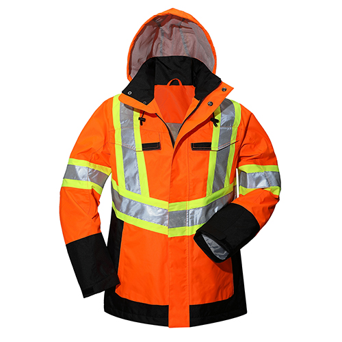 Two-tone fluorescent parka - lsasafety